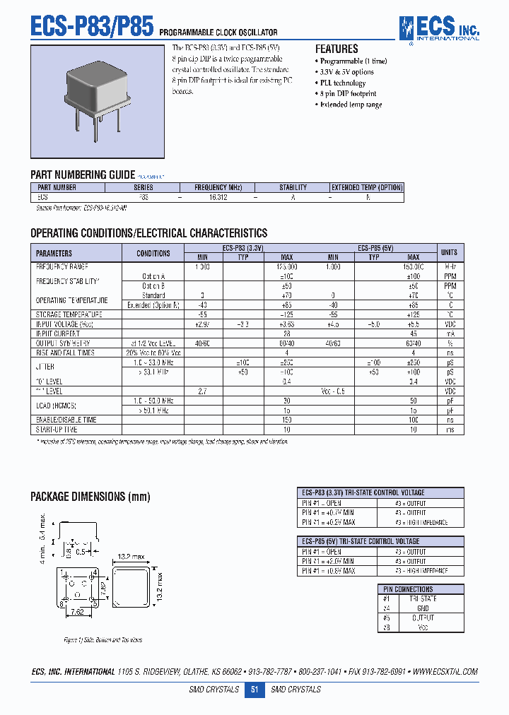 ECS-P83-50100-A_3824804.PDF Datasheet Download --- IC-ON-LINE
