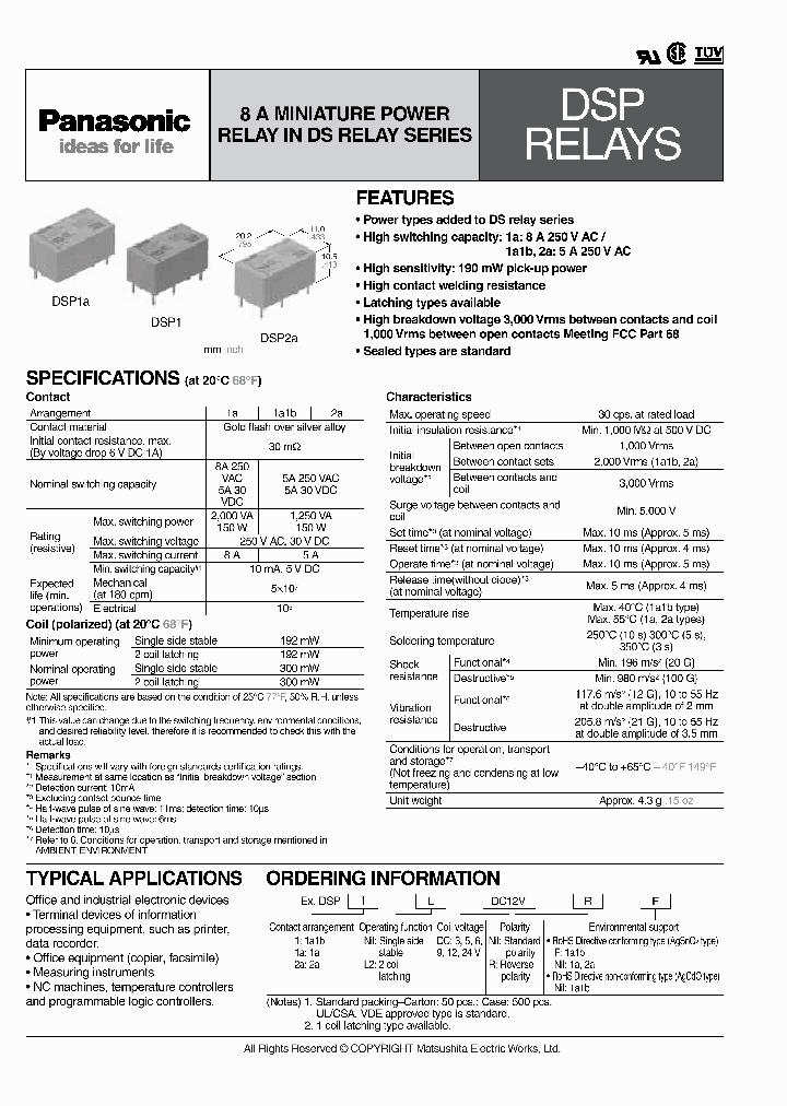 DSP1-DC9V_3840392.PDF Datasheet Download --- IC-ON-LINE