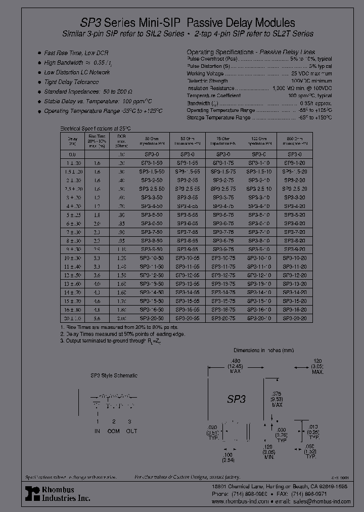 SP3-12-75_3847430.PDF Datasheet Download --- IC-ON-LINE