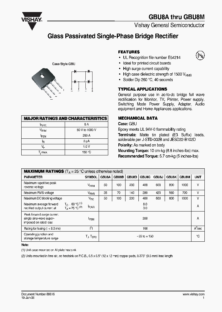 GBU8K-E3_3902577.PDF Datasheet Download --- IC-ON-LINE