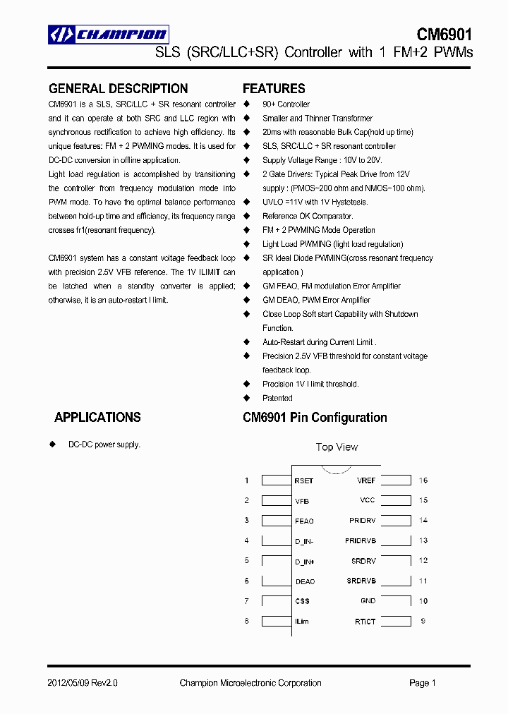 CM690112_4163404.PDF Datasheet Download --- IC-ON-LINE