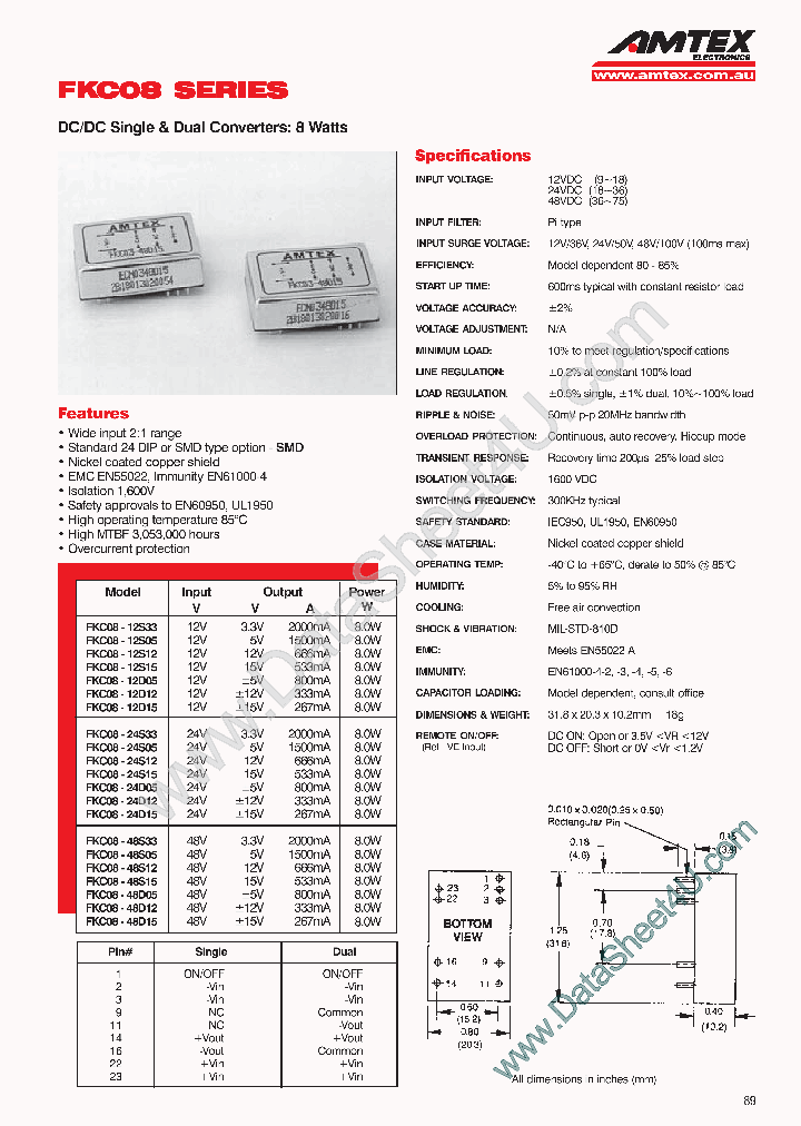 FKC08_4228703.PDF Datasheet Download --- IC-ON-LINE