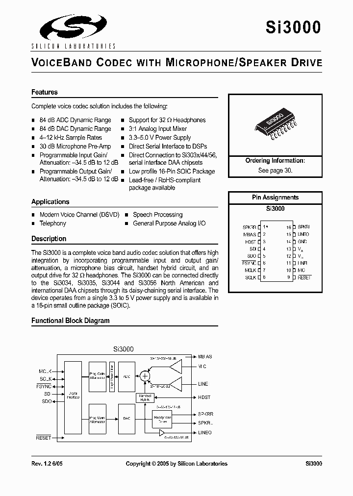 SI3000-KSR_4178269.PDF Datasheet Download --- IC-ON-LINE