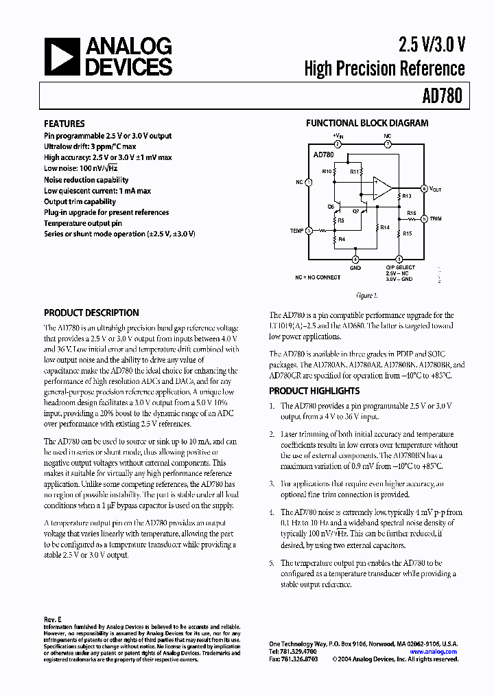 AD780BRZ-REEL7_4207642.PDF Datasheet Download --- IC-ON-LINE