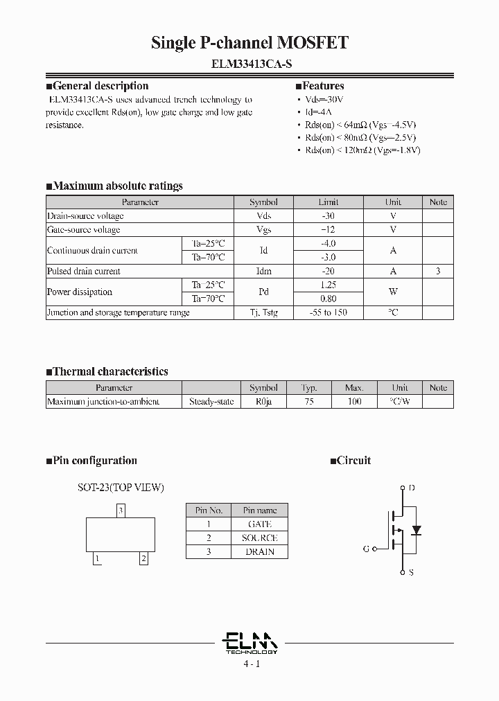 ELM33413CA-S_4258573.PDF Datasheet Download --- IC-ON-LINE
