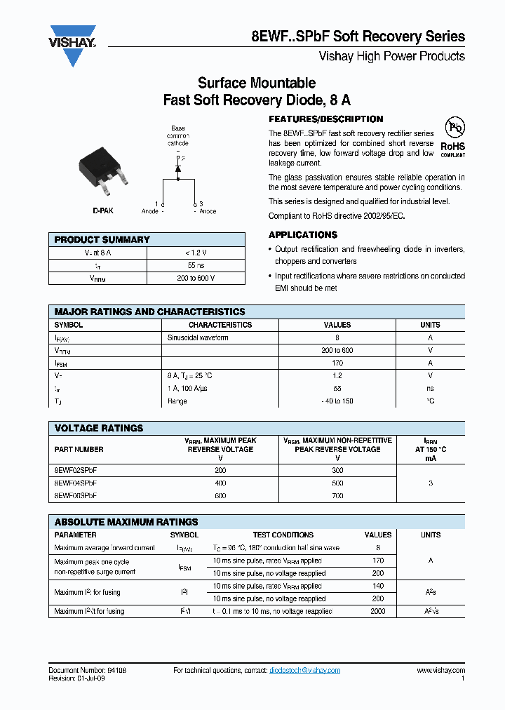 8EWF02STRLPBF_4283603.PDF Datasheet Download --- IC-ON-LINE