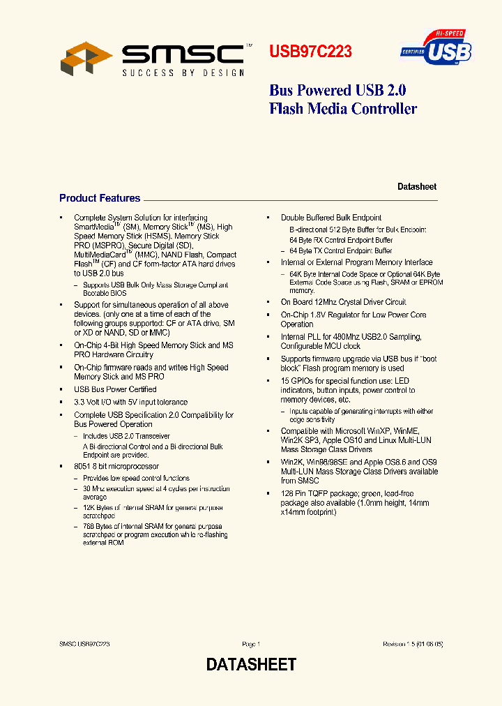 USB97C223-NU_4304147.PDF Datasheet Download --- IC-ON-LINE