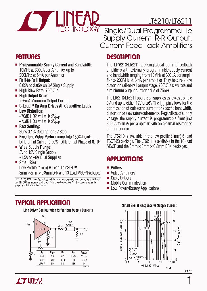 LT1252_4313795.PDF Datasheet Download --- IC-ON-LINE