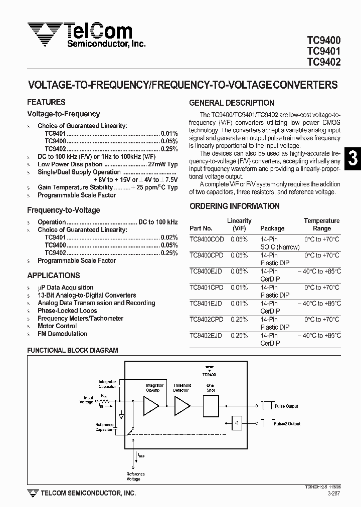 TC9400_4326387.PDF Datasheet Download --- IC-ON-LINE