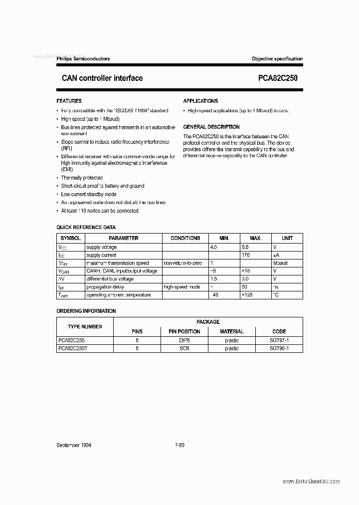 82C250_4341258.PDF Datasheet Download --- IC-ON-LINE