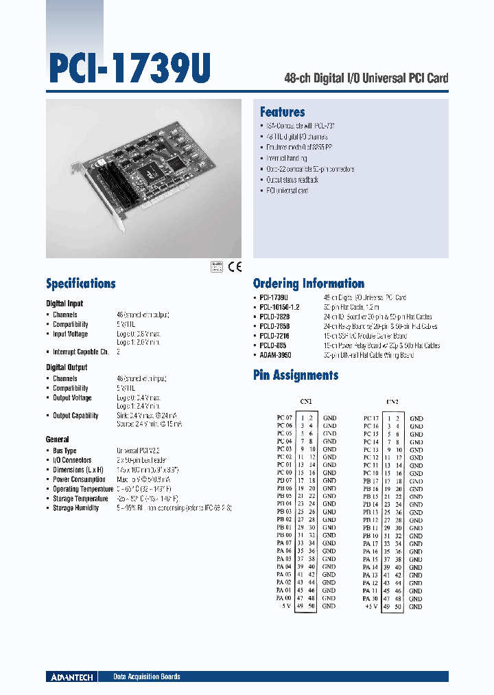 PCI-1739U_4371302.PDF Datasheet Download --- IC-ON-LINE
