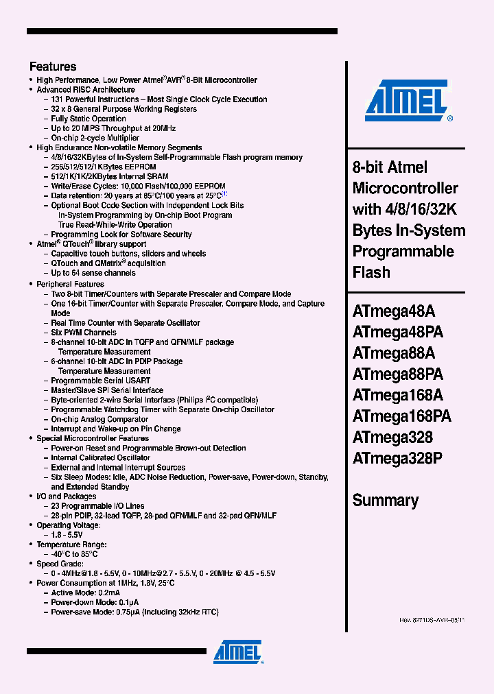 ATMEGA328P_4445875.PDF Datasheet Download --- IC-ON-LINE
