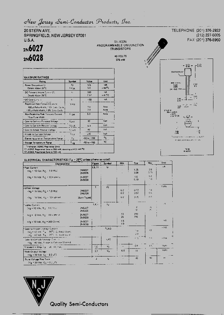 2N6027_4454969.PDF Datasheet Download --- IC-ON-LINE