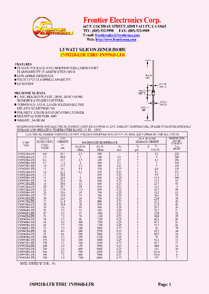 1N5946B-LFR_4477962.PDF Datasheet Download --- IC-ON-LINE
