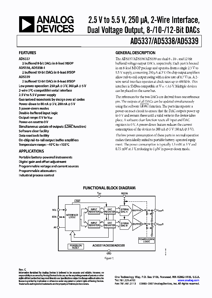 AD5339ARMZ-REEL7_4486144.PDF Datasheet Download --- IC-ON-LINE