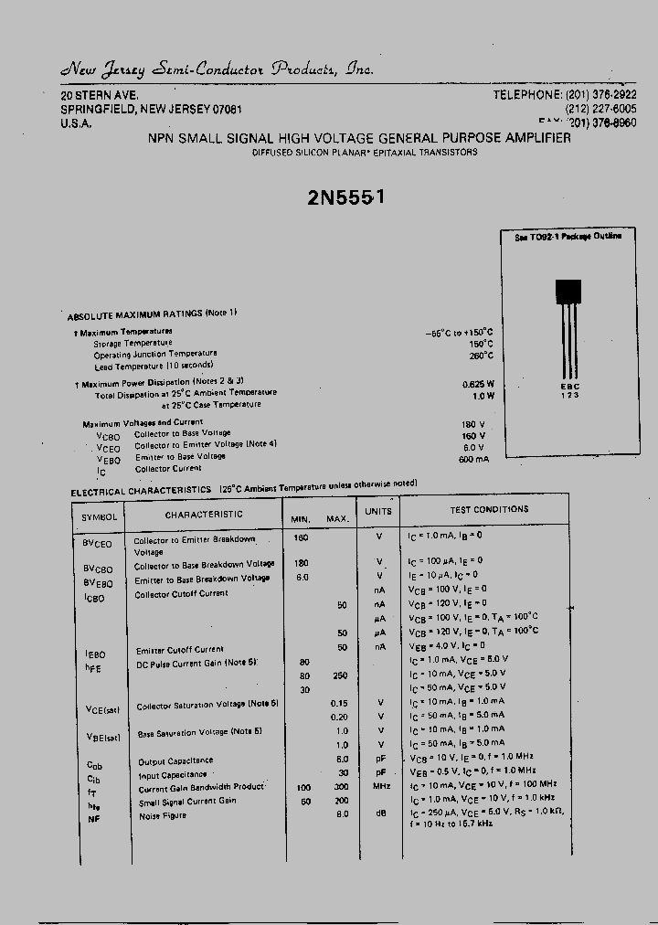 2N5551_4489977.PDF Datasheet Download --- IC-ON-LINE