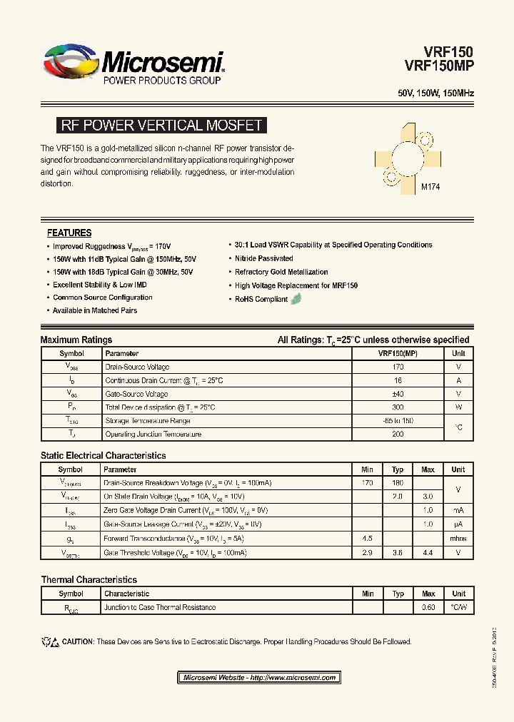 VRF150_4541738.PDF Datasheet Download --- IC-ON-LINE