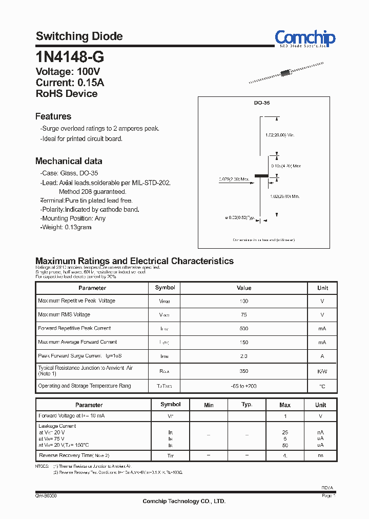 1N4148-G_4566723.PDF Datasheet Download --- IC-ON-LINE