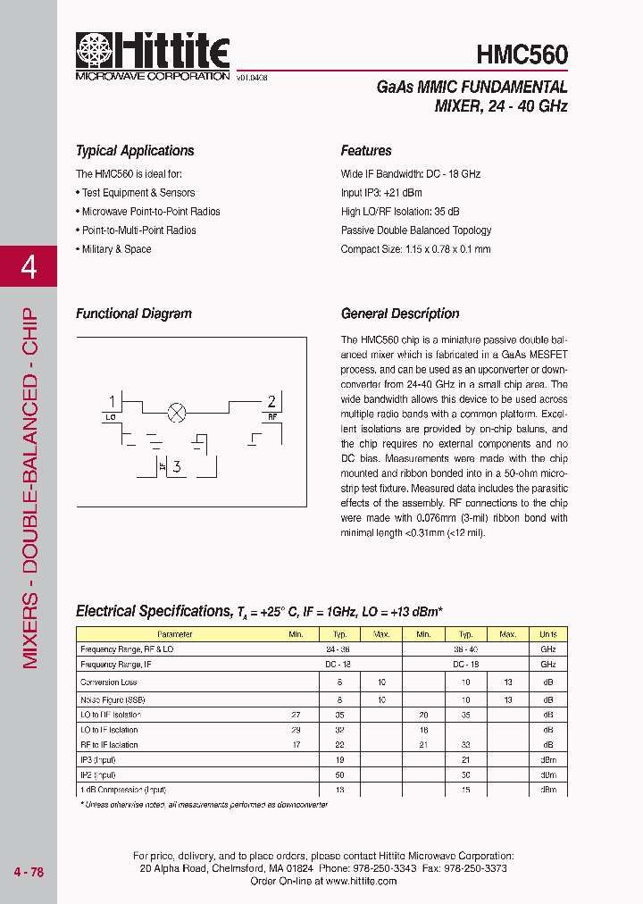 HMC56009_4583567.PDF Datasheet Download --- IC-ON-LINE