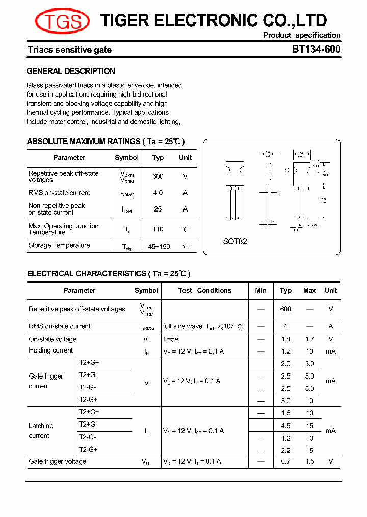BT134-600_4629643.PDF Datasheet Download --- IC-ON-LINE