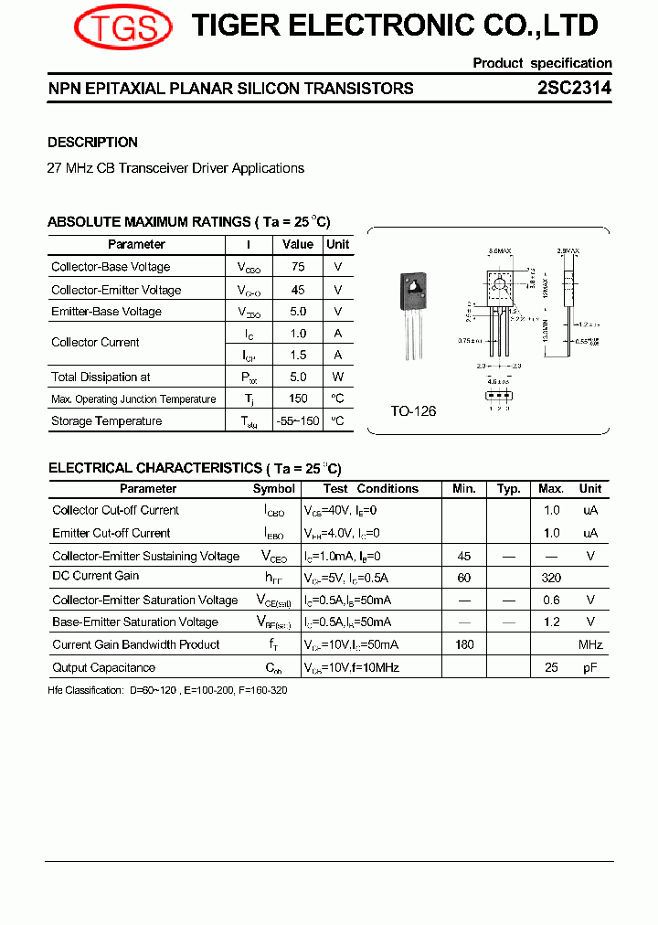 2SC2314_4636775.PDF Datasheet Download --- IC-ON-LINE