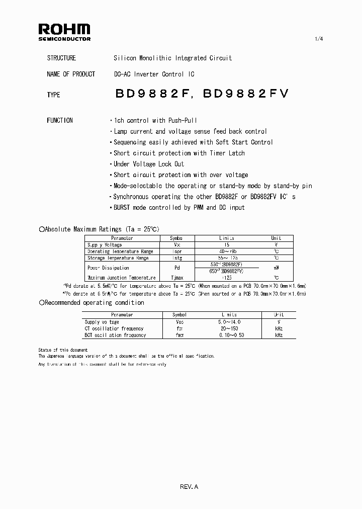 BD9882F_4638893.PDF Datasheet Download --- IC-ON-LINE