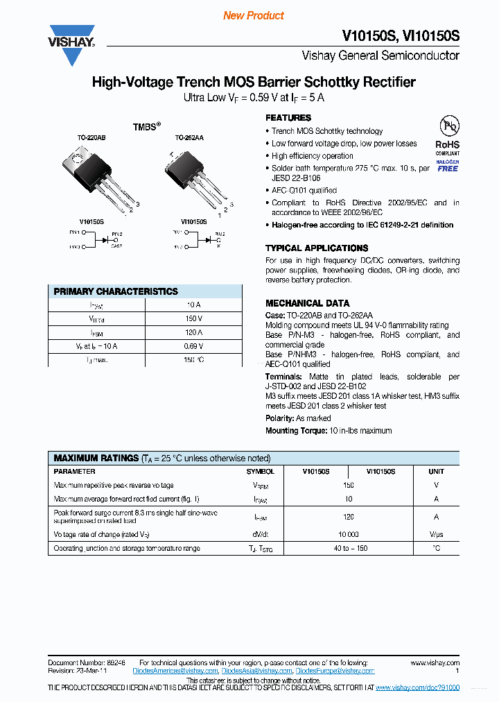 V10150S_4645803.PDF Datasheet Download --- IC-ON-LINE