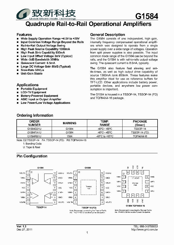 G1584_4663263.PDF Datasheet Download --- IC-ON-LINE