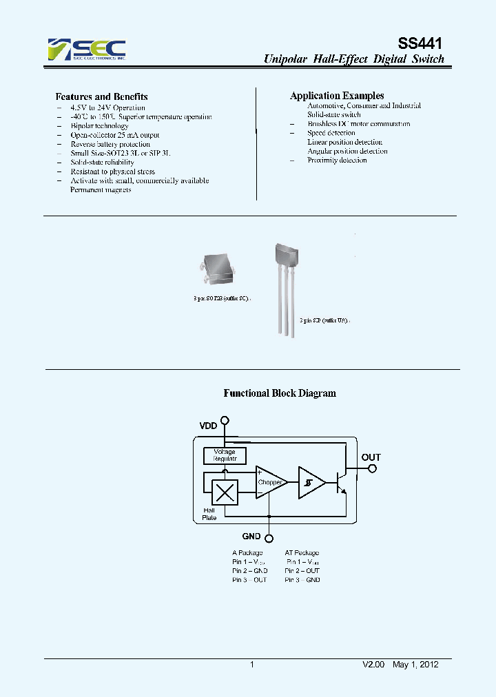 SS441_4669875.PDF Datasheet Download --- IC-ON-LINE