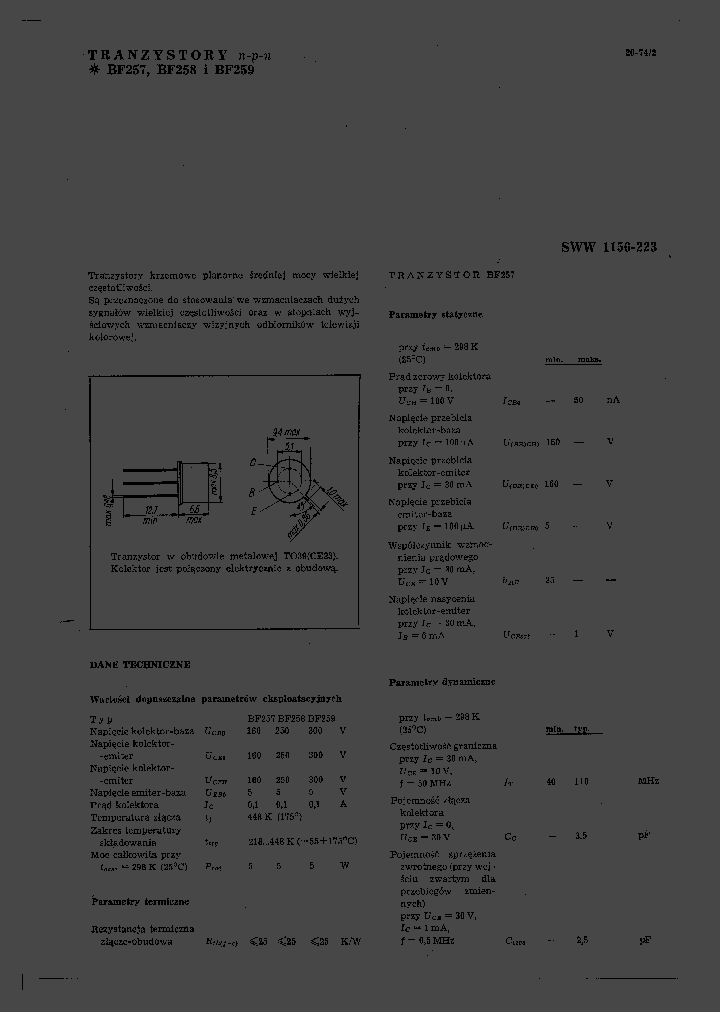 BF258_4700798.PDF Datasheet Download --- IC-ON-LINE