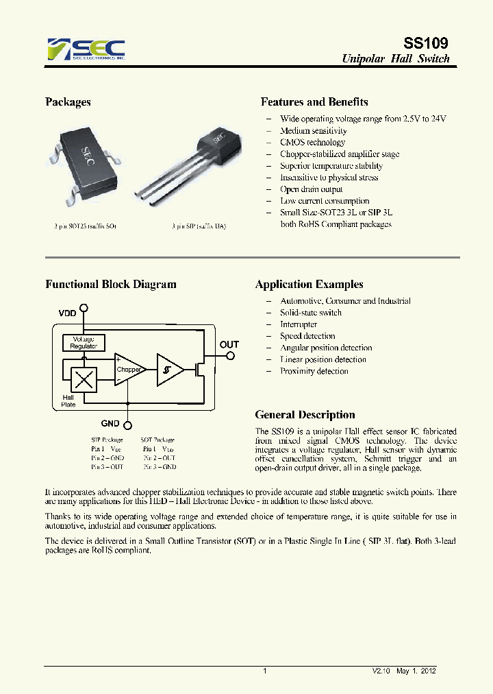 SS109_4707218.PDF Datasheet Download --- IC-ON-LINE