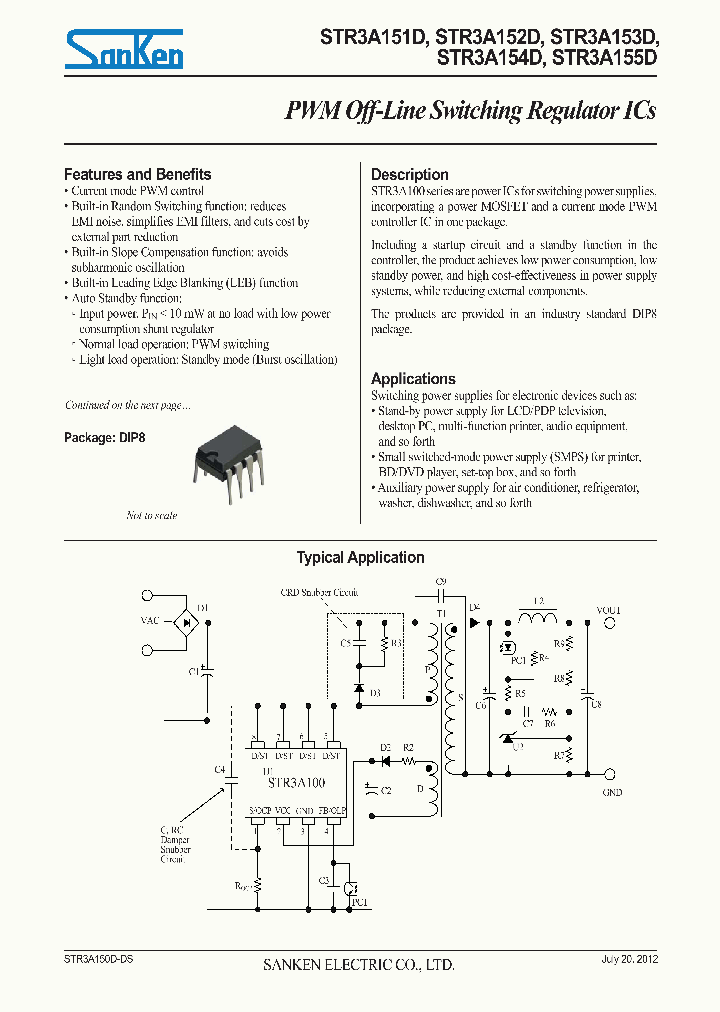 STR3A151D_4718436.PDF Datasheet Download --- IC-ON-LINE