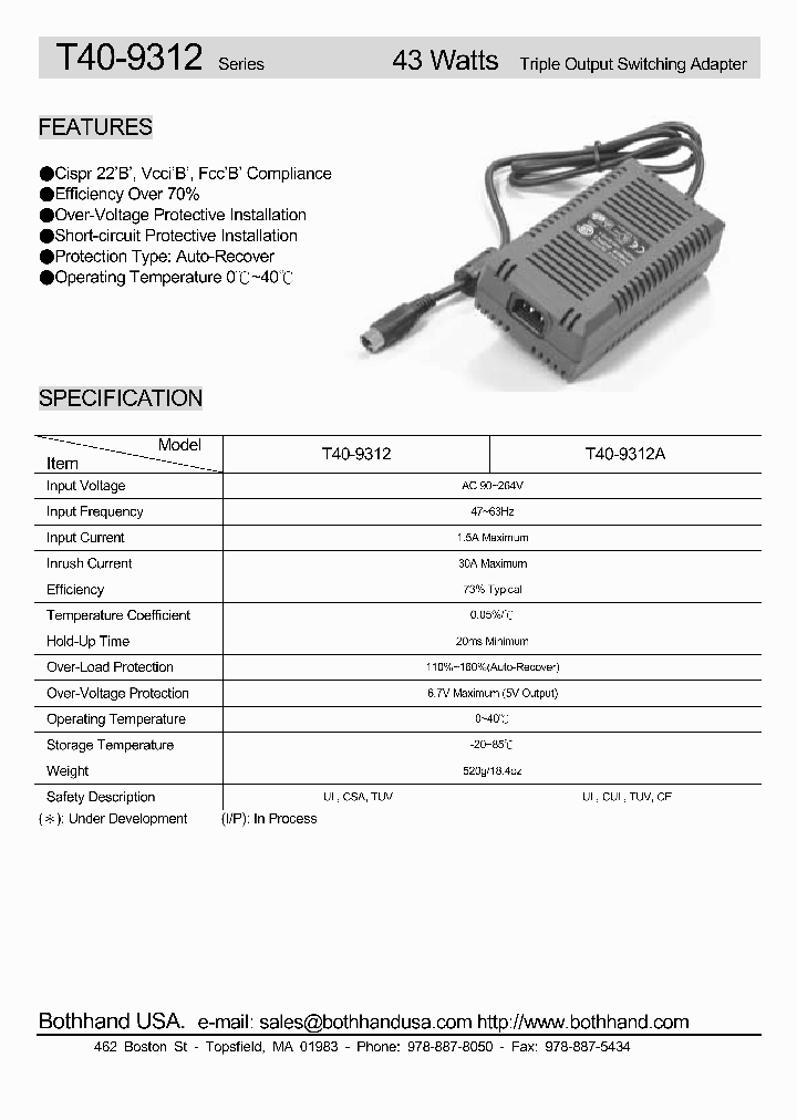 T40-9312_4724605.PDF Datasheet Download --- IC-ON-LINE