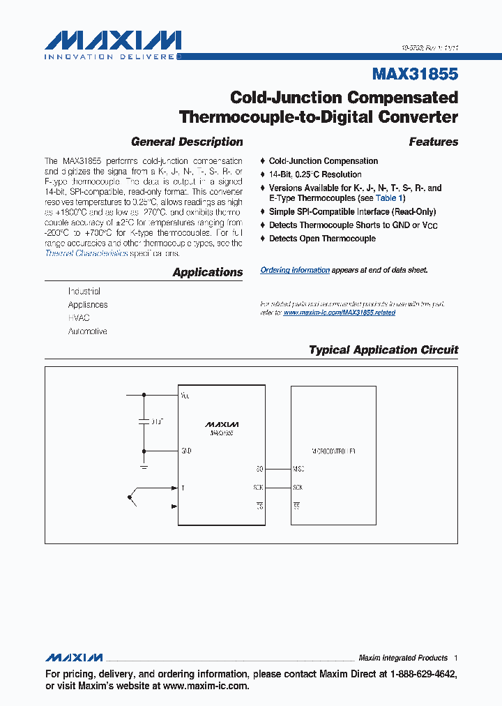 MAX318551111_4746270.PDF Datasheet Download --- IC-ON-LINE