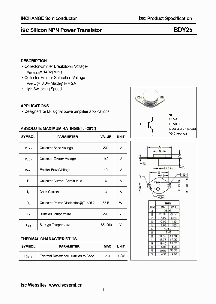 BDY25_4774442.PDF Datasheet Download --- IC-ON-LINE