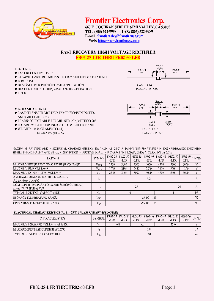 FR02-60-LFR_4774827.PDF Datasheet Download --- IC-ON-LINE