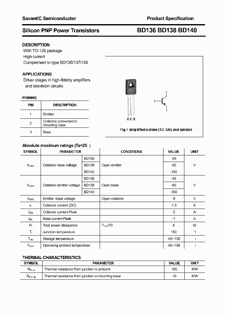 BD140_4783702.PDF Datasheet Download --- IC-ON-LINE