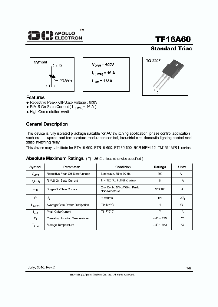 BTB16-600_4785703.PDF Datasheet Download --- IC-ON-LINE