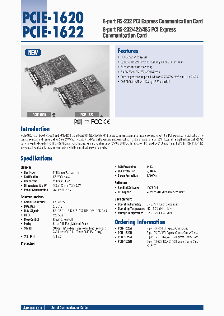 PCIE-1620_4787150.PDF Datasheet Download --- IC-ON-LINE