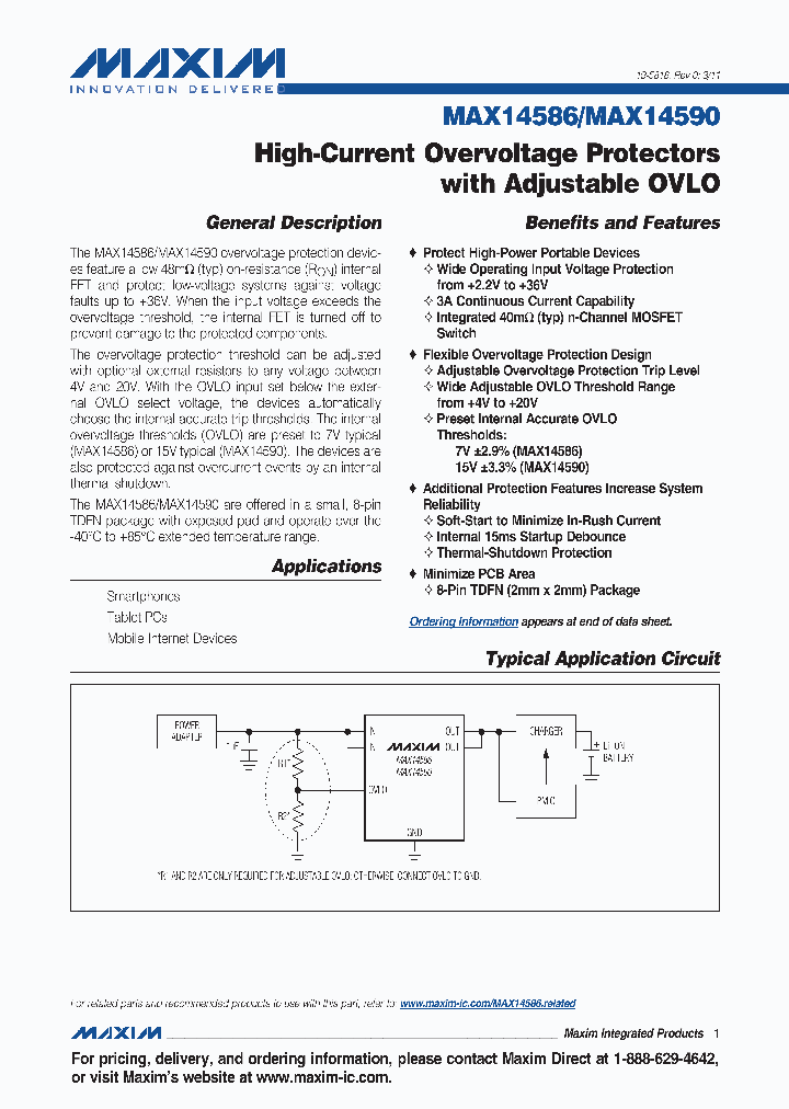 MAX14590_4825765.PDF Datasheet Download --- IC-ON-LINE