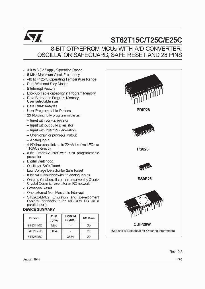 ST6225CN1_4840453.PDF Datasheet Download --- IC-ON-LINE