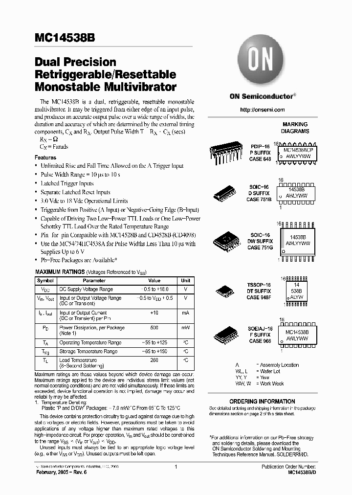 MC14538B_4850302.PDF Datasheet Download --- IC-ON-LINE