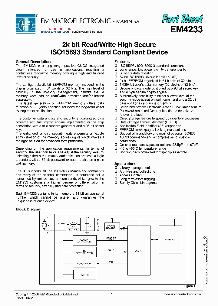 EM4233_4864651.PDF Datasheet Download --- IC-ON-LINE