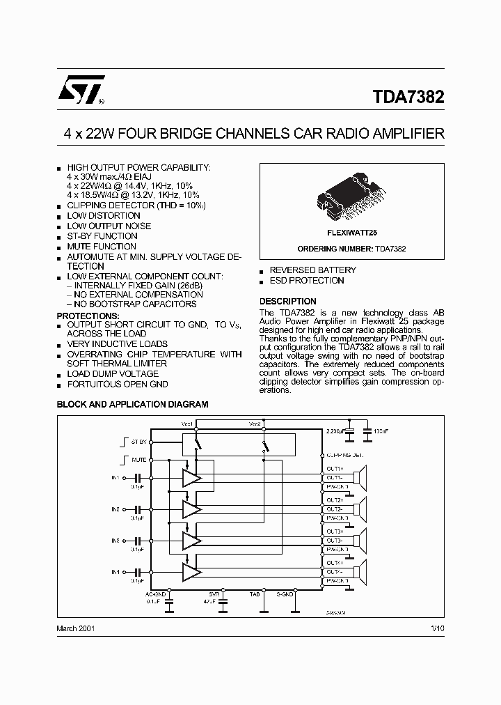 TDA7382_4866291.PDF Datasheet Download --- IC-ON-LINE