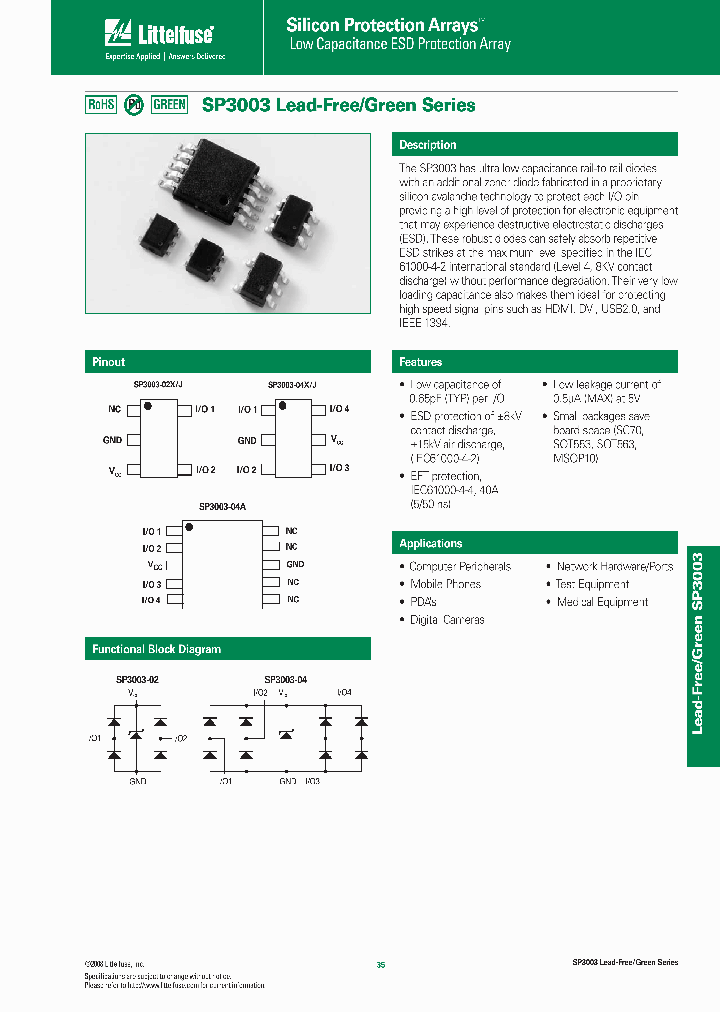 SP3003_4883437.PDF Datasheet Download --- IC-ON-LINE