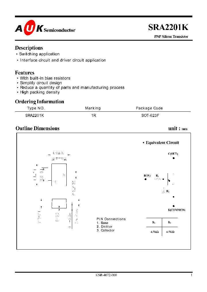 SRA2201K_4896923.PDF Datasheet Download --- IC-ON-LINE
