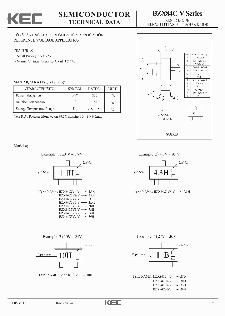 BZX84C8V2-V_4905429.PDF Datasheet Download --- IC-ON-LINE