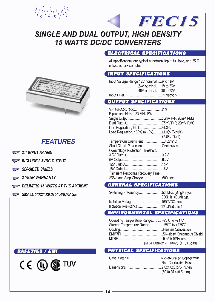 FEC15-12S33_4938612.PDF Datasheet Download --- IC-ON-LINE