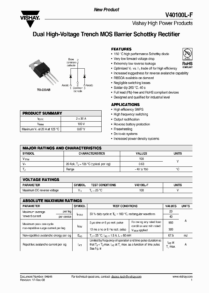 V40100L-F_4946096.PDF Datasheet Download --- IC-ON-LINE
