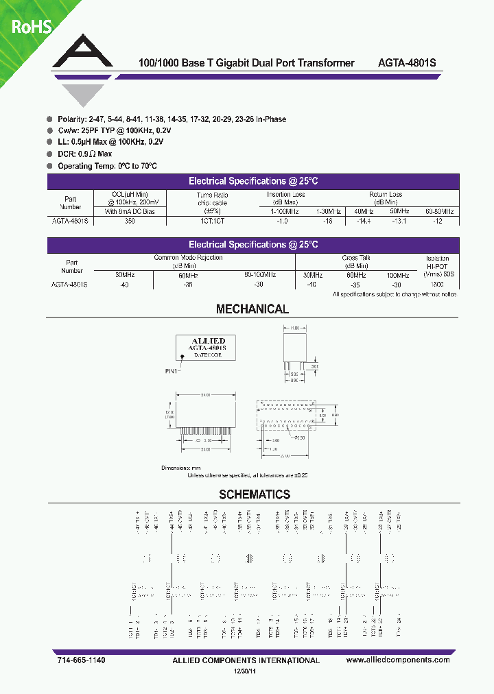 AGTA-4801S_4959735.PDF Datasheet Download --- IC-ON-LINE